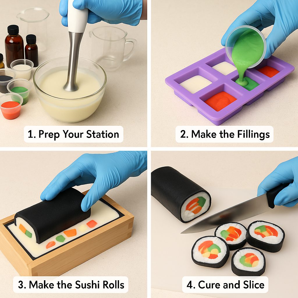 Diy Sushi Cold Process Soap Fun Food Inspired Soap Project